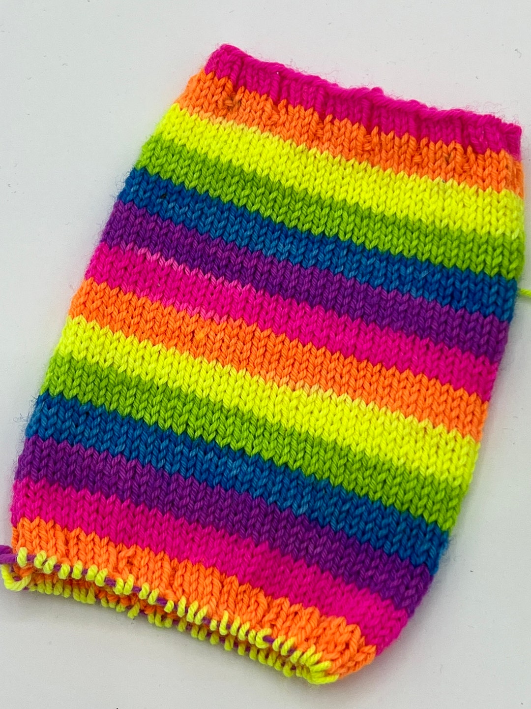 Hand Dyed Self Striping Neon, Fluorescent, Rainbow Sock Yarn - Etsy