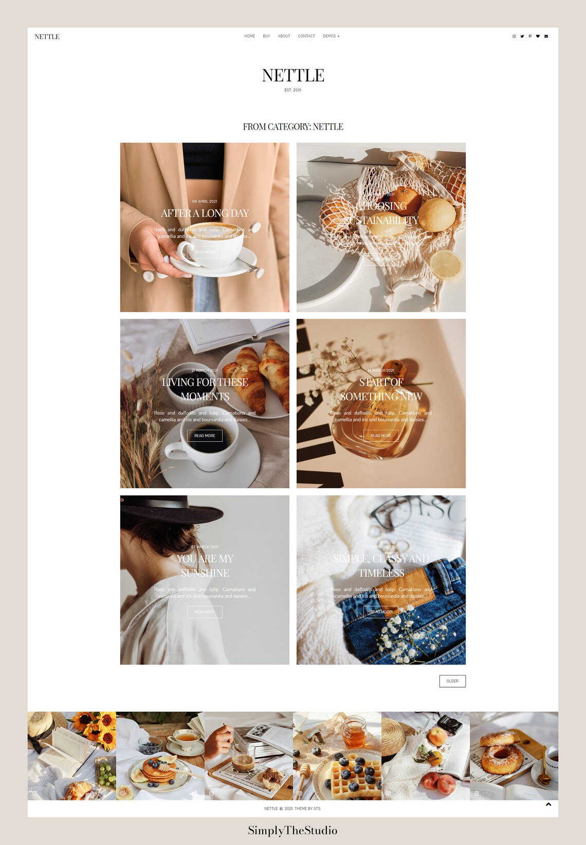 NETTLE Responsive Modern Blogger Template Free - Etsy