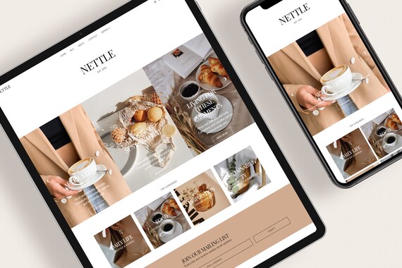 NETTLE Responsive Modern Blogger Template Free - Etsy