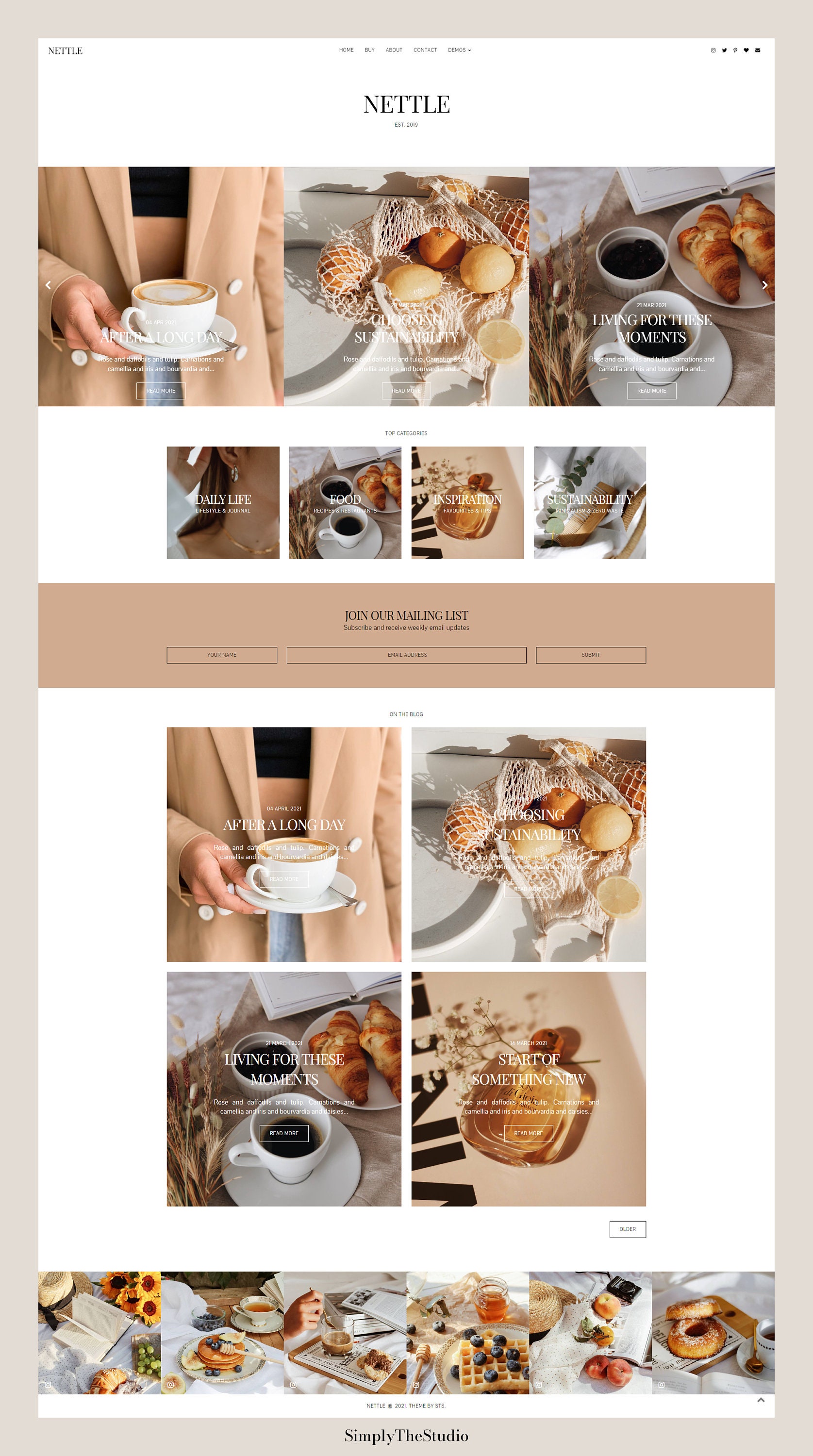 NETTLE Responsive Modern Blogger Template Free - Etsy