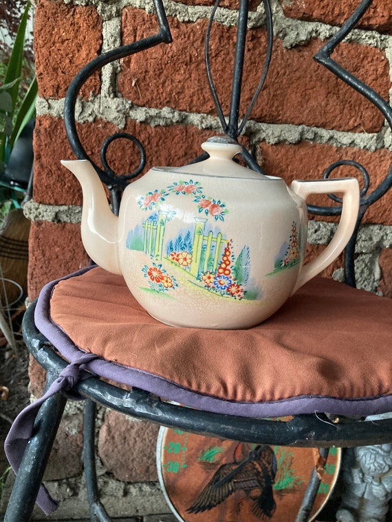 1930's Rare Design Mikori Ware Hand Painted Large Teapot - Etsy