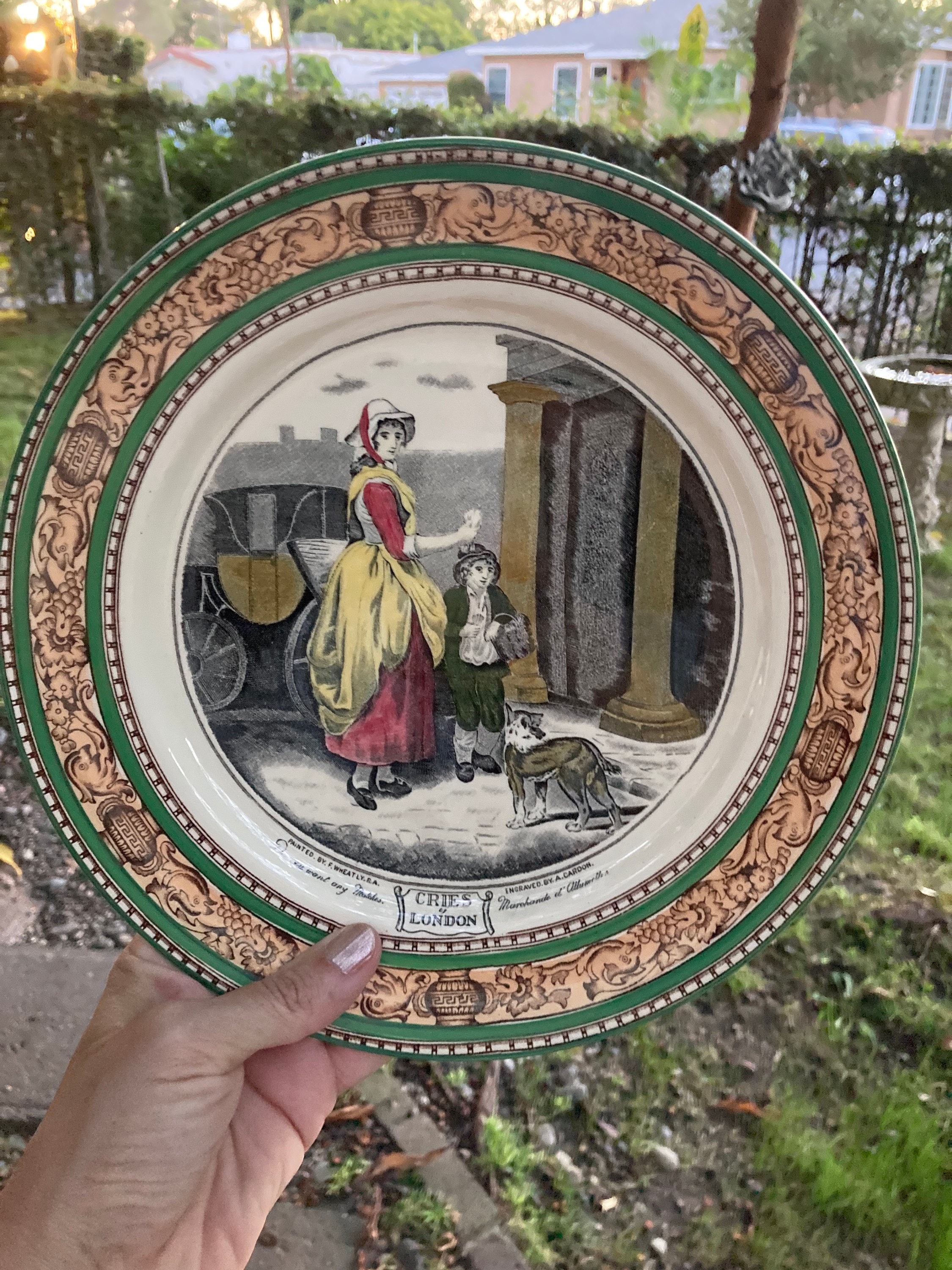 Adams England Cries of London Plate / Cardon Engraved Theme Plate "do ...