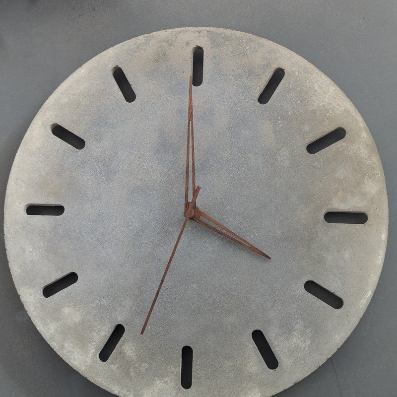 Concrete Clock - Etsy
