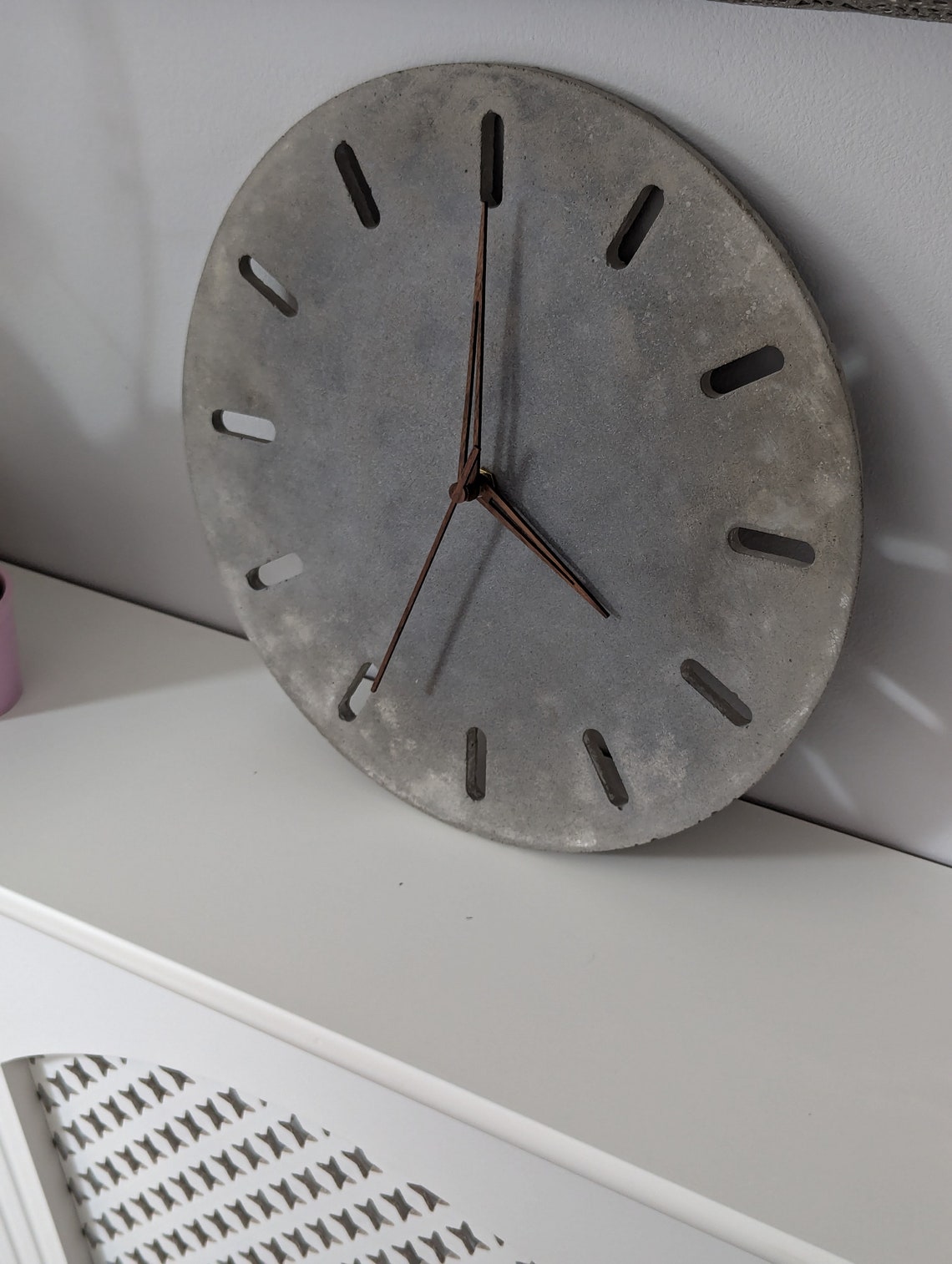 Handmade Concrete Wall Clock: Minimalist Home Decor - Etsy