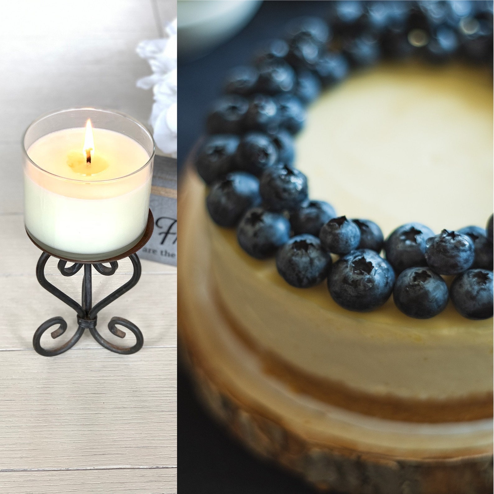 Blueberry Cheesecake Candle, Scented Candle, Soy Candle, Gift for ...