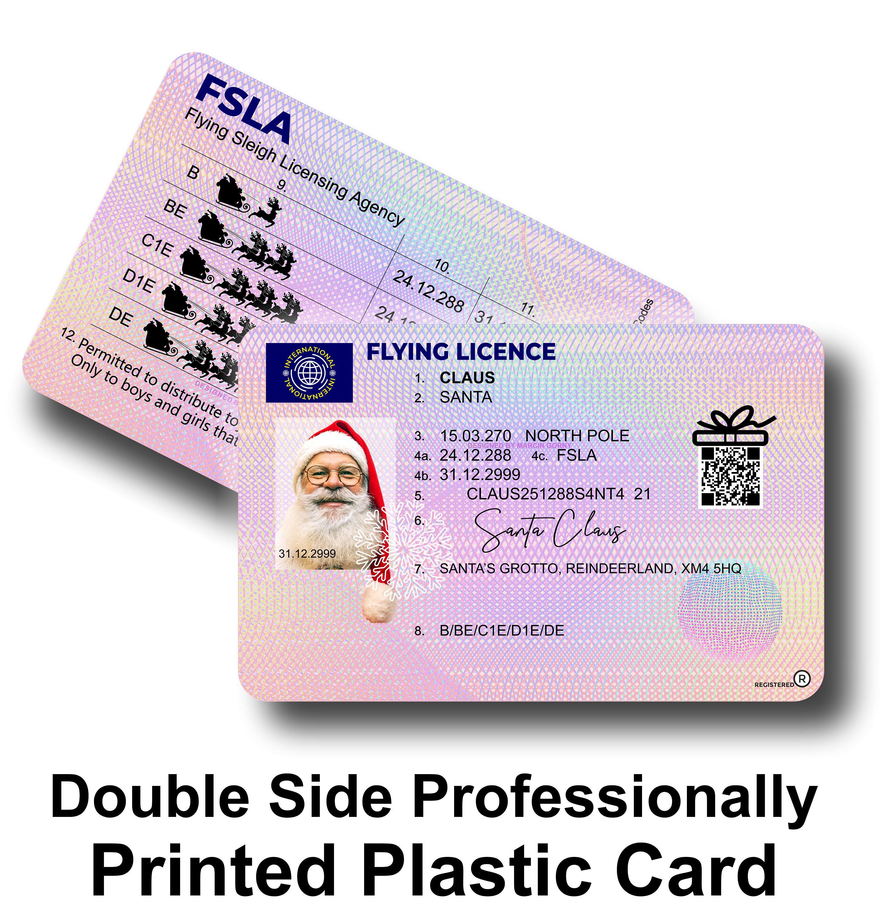 Santa's Lost Wallet With Contents Plastic Santa Flying - Etsy UK