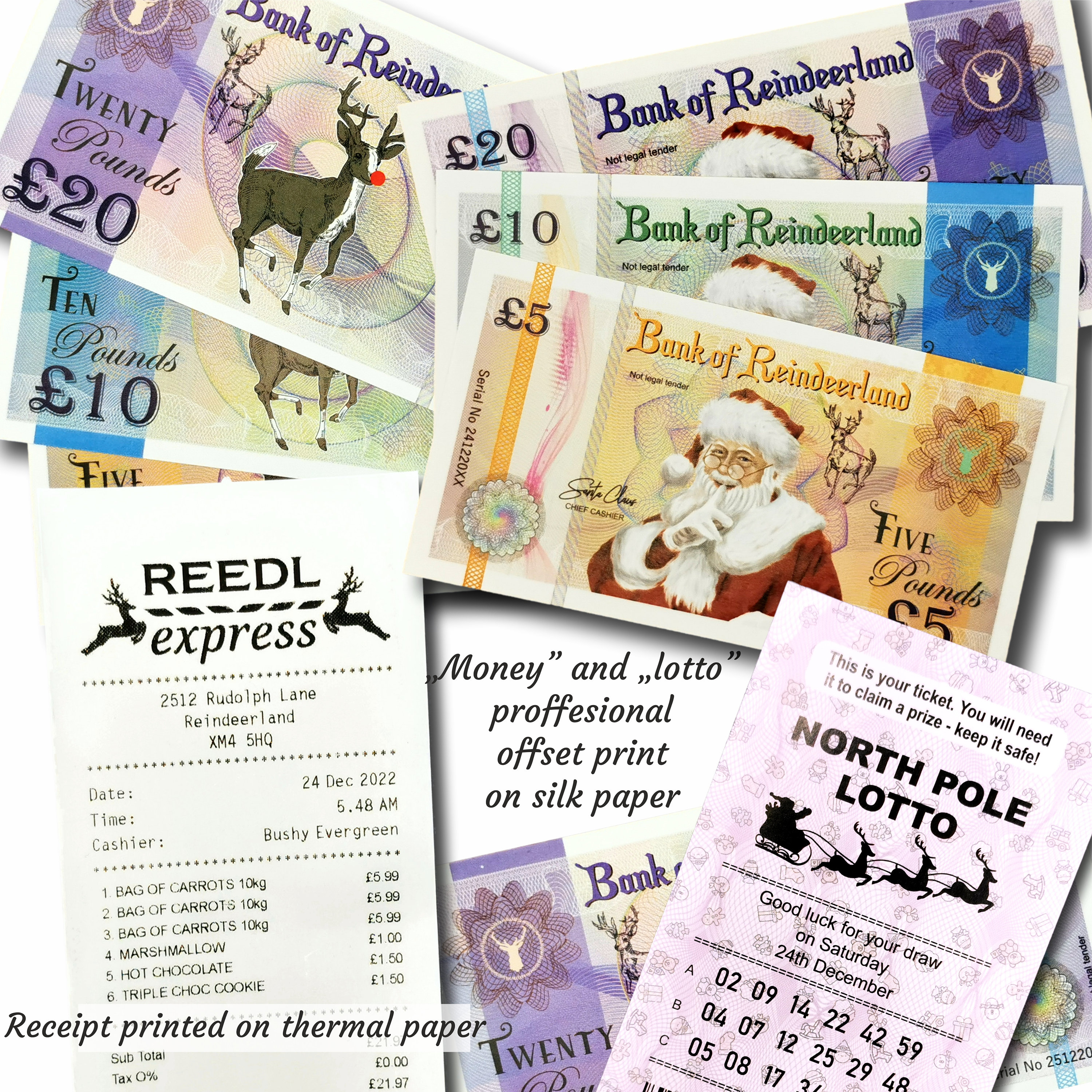 Santa's Lost Wallet With Contents Plastic Santa Flying - Etsy UK