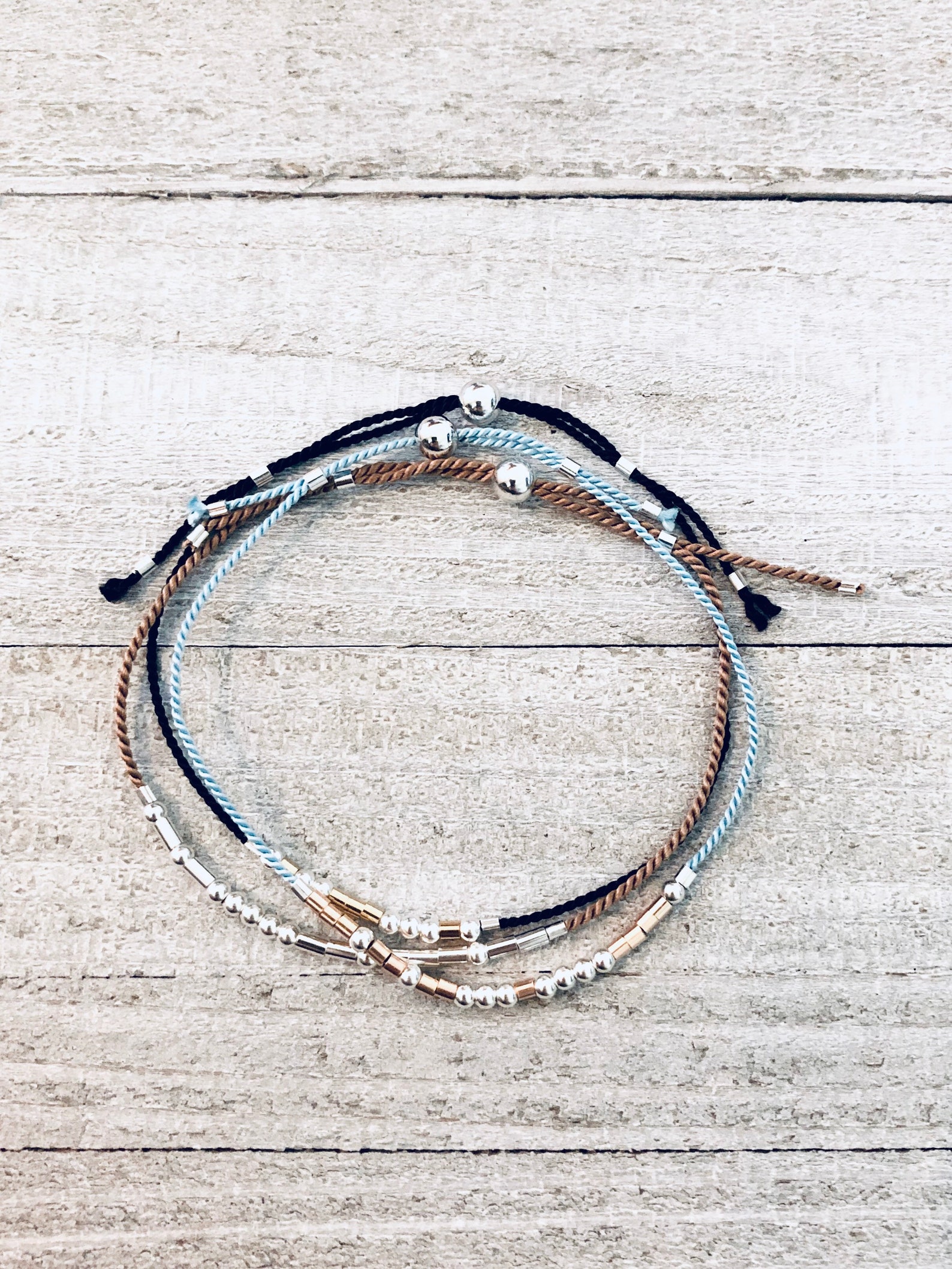 LOVE Morse Code Bracelet: Sterling Silver Silk String, Adjustable - Etsy