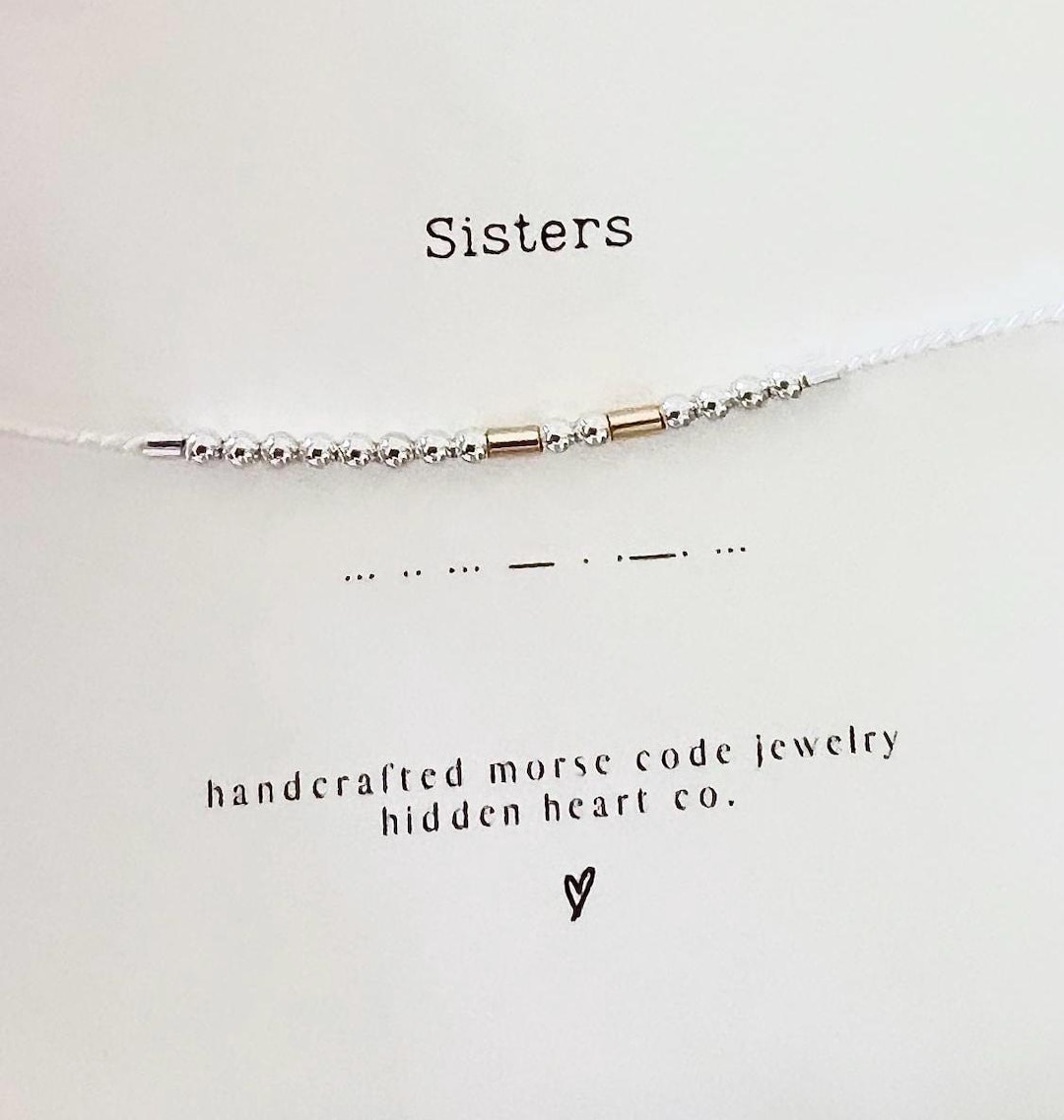 SISTERS Bff Bracelet, Morse Code Cord Bracelet, Best Friend Bracelet ...