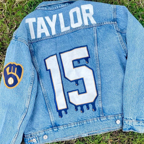 Custom KC Football Painted Jean Jacket Sports Custom Hand - Etsy