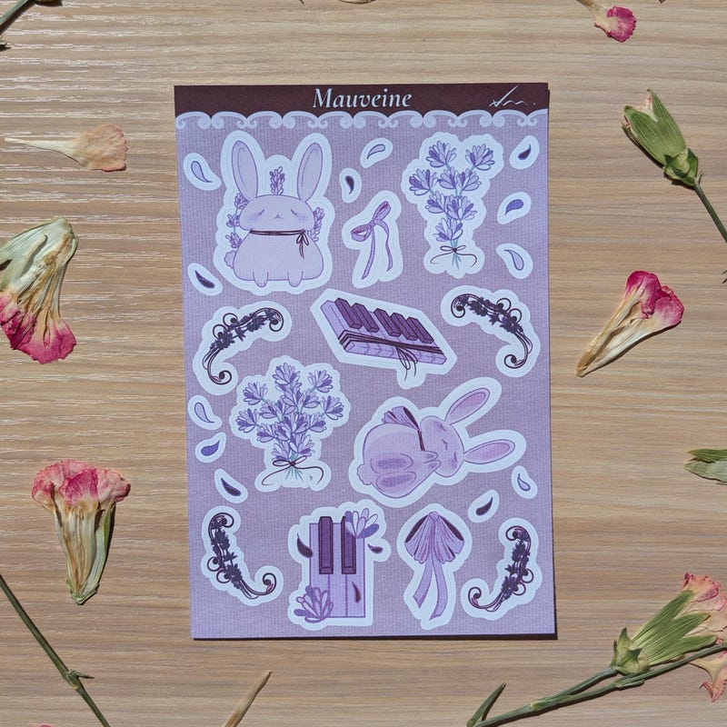 Cute Bunny Sticker Sheet - Etsy