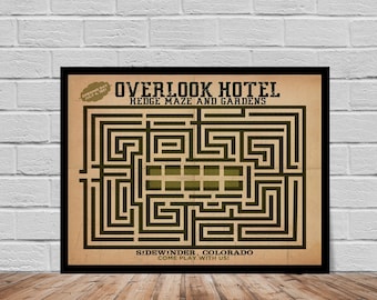 The Shining - Overlook Hotel Original Hedge Maze Poster Art Print ...