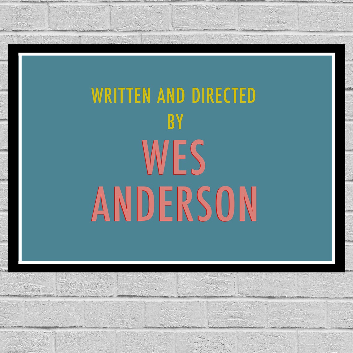 Wes Anderson Written and Directed by Title Screen Art Poster Print ...