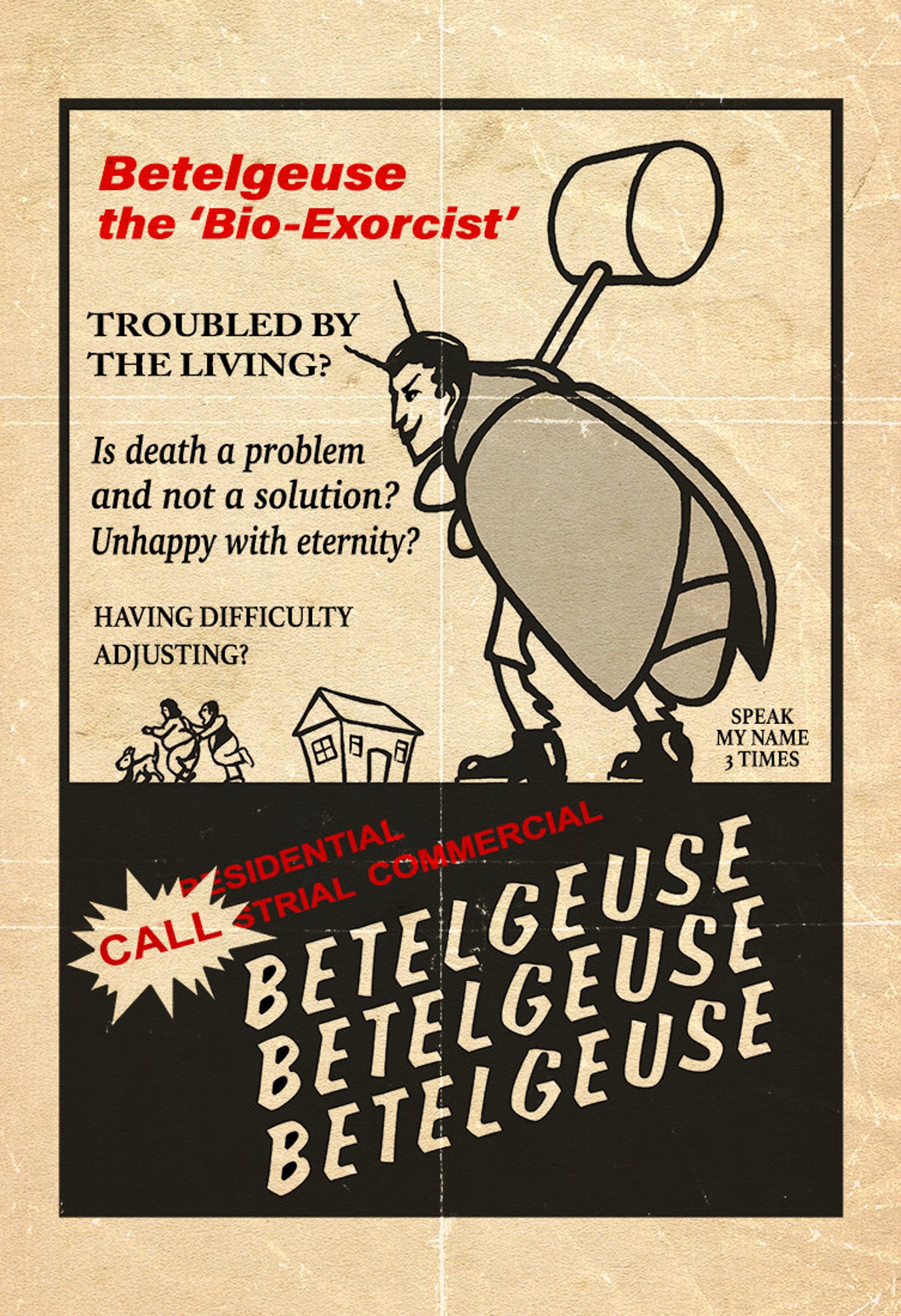 Beetlejuice Tim Burton Betelgeuse Betelgeuse Betelgeuse - Etsy