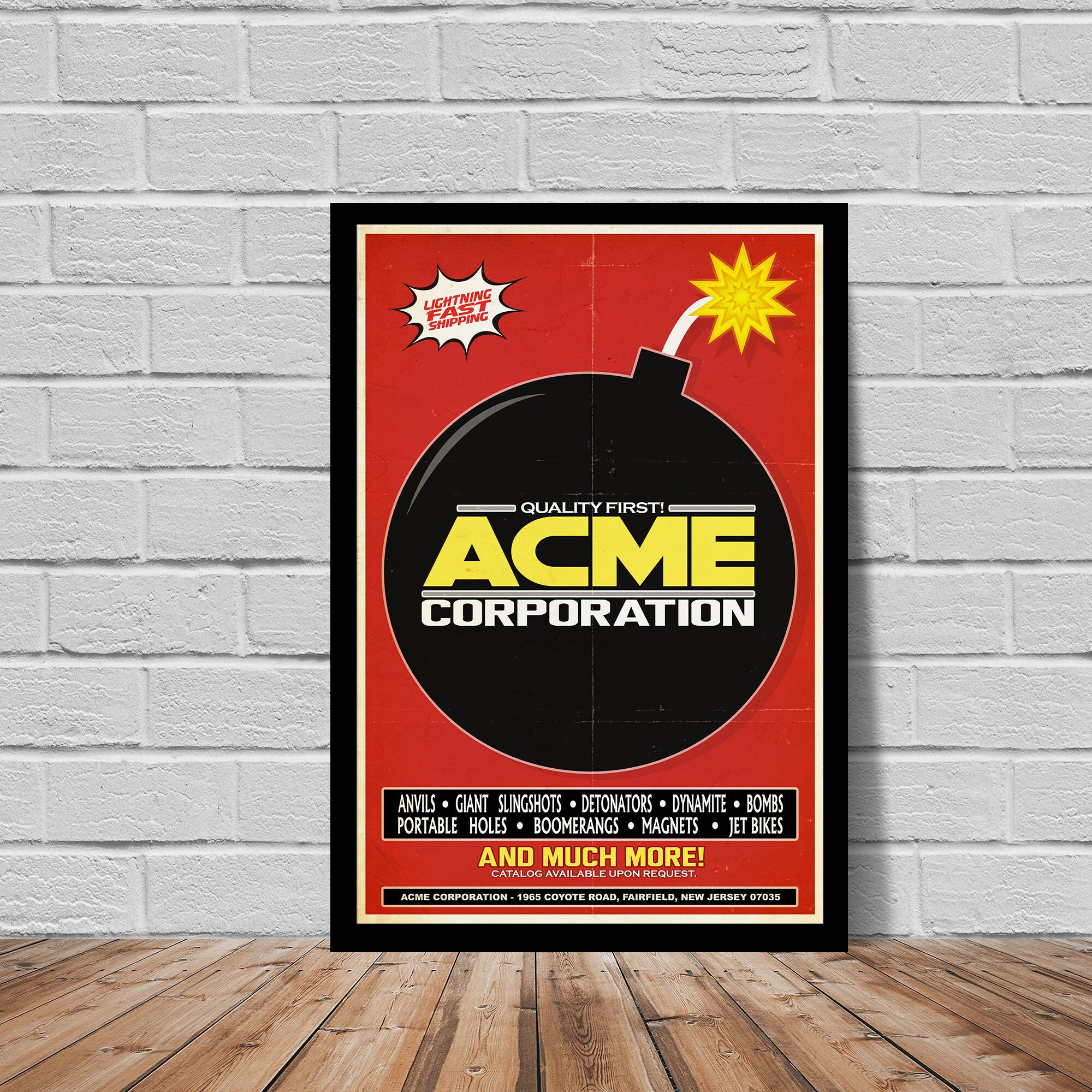 ACME Inspired Advertisement Vintage-style Poster Art Print - Etsy