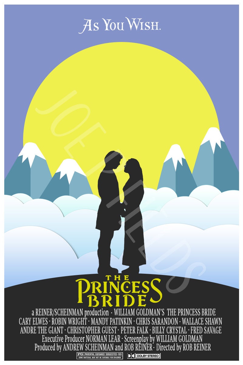 Princess Bride as You Wish Original Movie Poster Art Print | Etsy