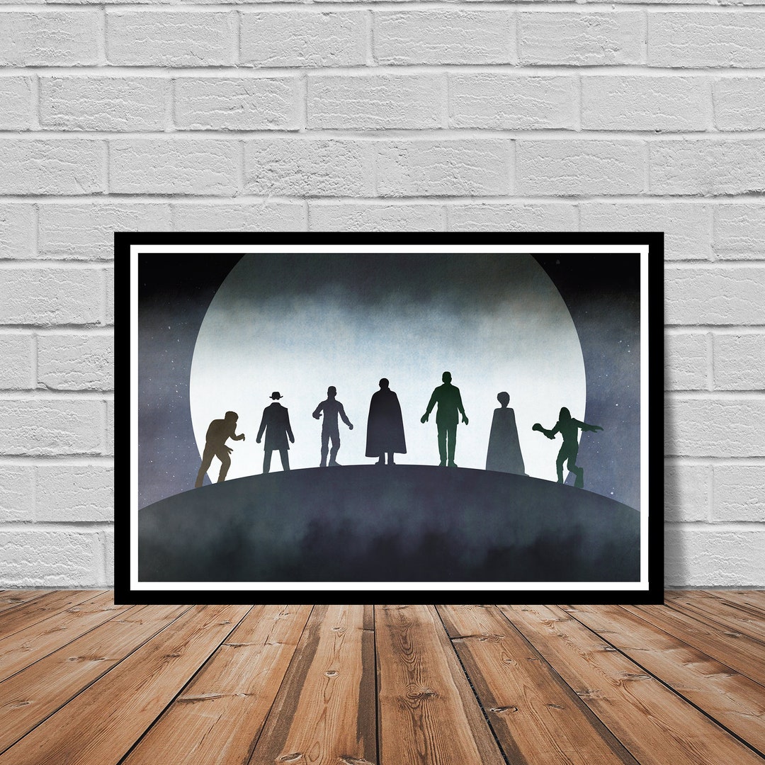 Universal Classic Monsters "they Come Out at Night" Poster Art Print ...