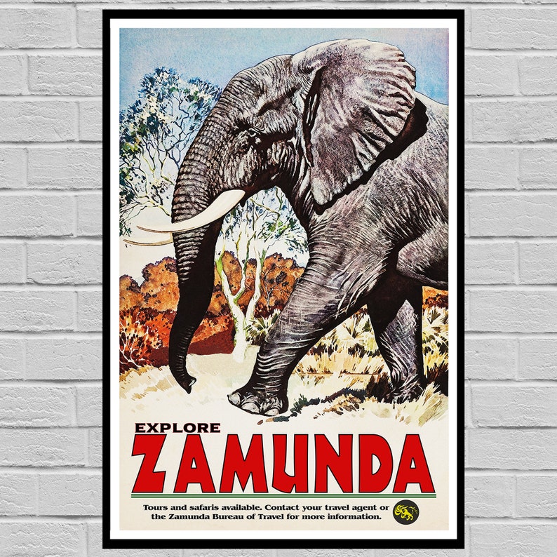Coming to America Zamunda Vintage Travel Style Tourism Poster Print ...