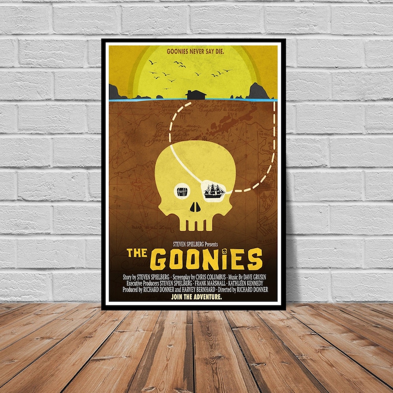 The Goonies Original Movie Poster Print - Goonies Never Say Die ...