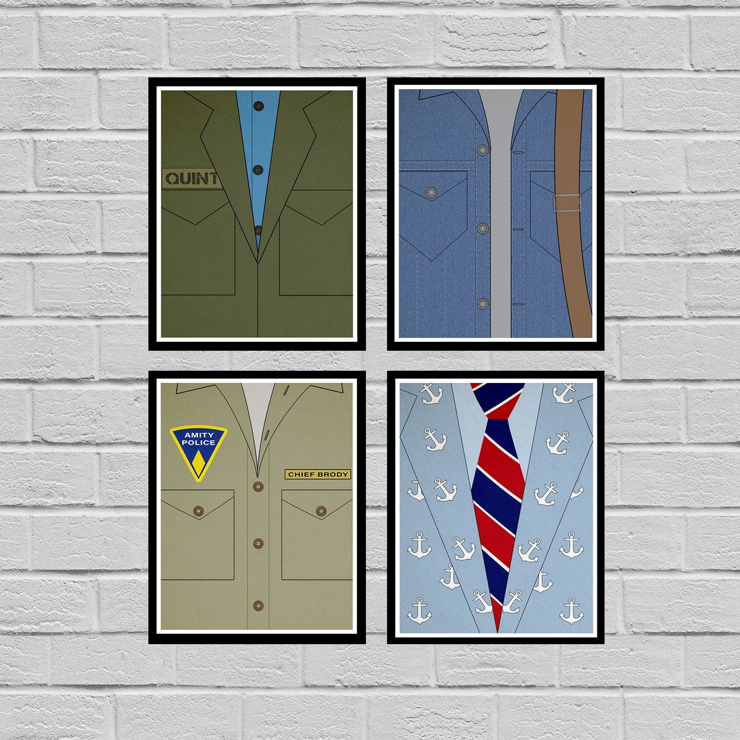 Jaws - Quint, Hooper, Brody, Mayor Larry Vaughn Inspired Costume Poster ...