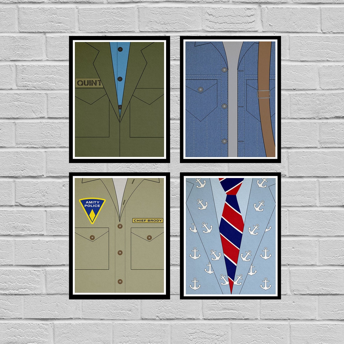 Jaws - Quint, Hooper, Brody, Mayor Larry Vaughn Inspired Costume Poster ...