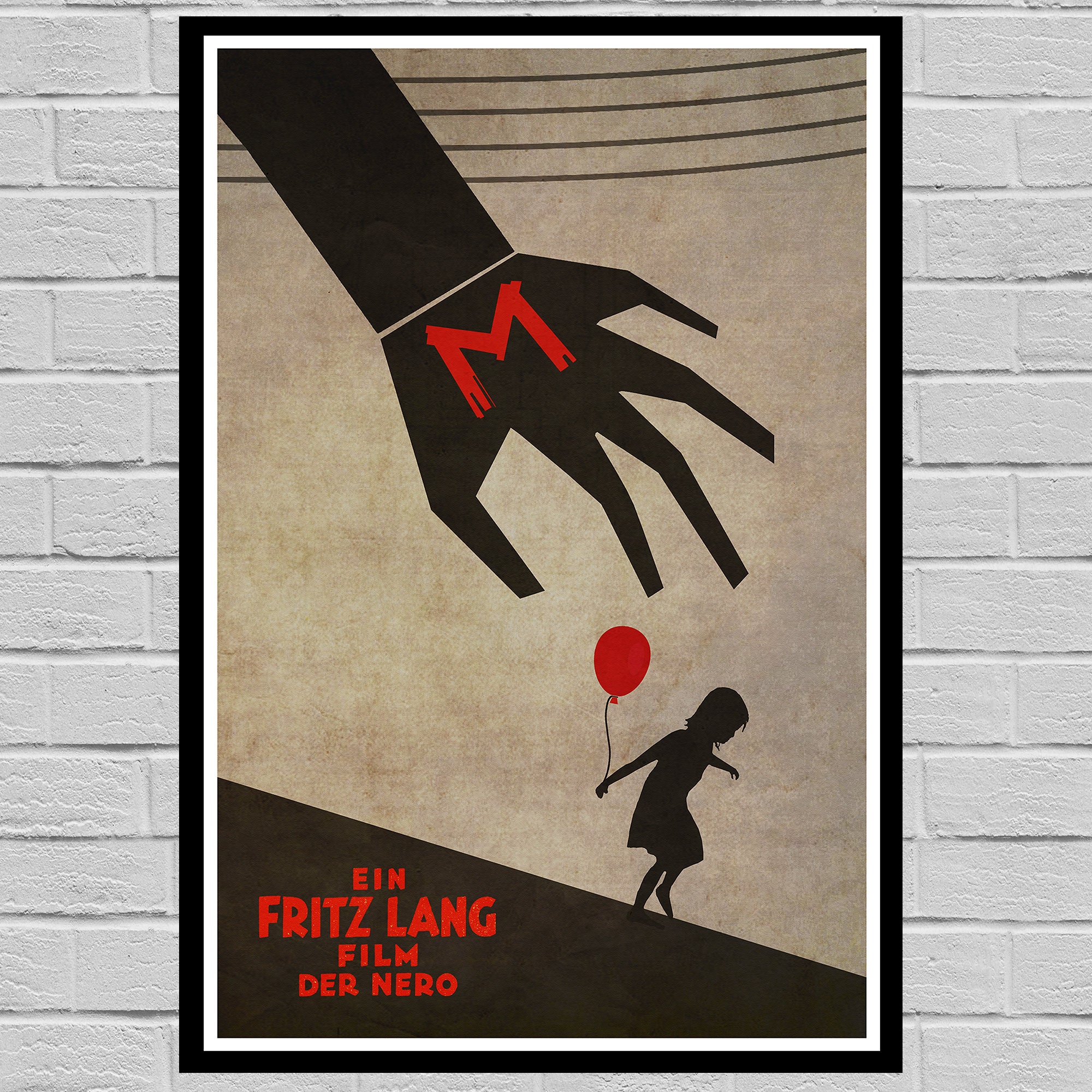 M Fritz Lang Original Movie Poster Art Print Peter Lorre - Etsy