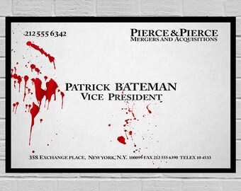 Patrick Bateman Business Card - Etsy