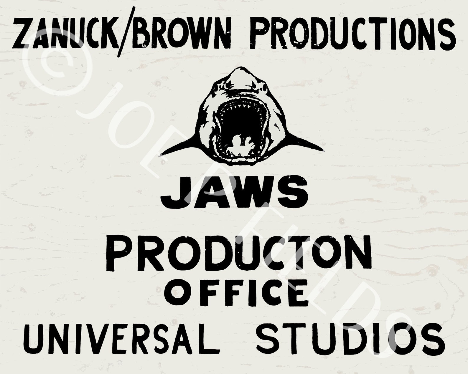 Jaws Jaws Production Office Sign Print Replica | Etsy