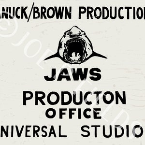 Jaws Jaws Production Office Sign Print Replica | Etsy