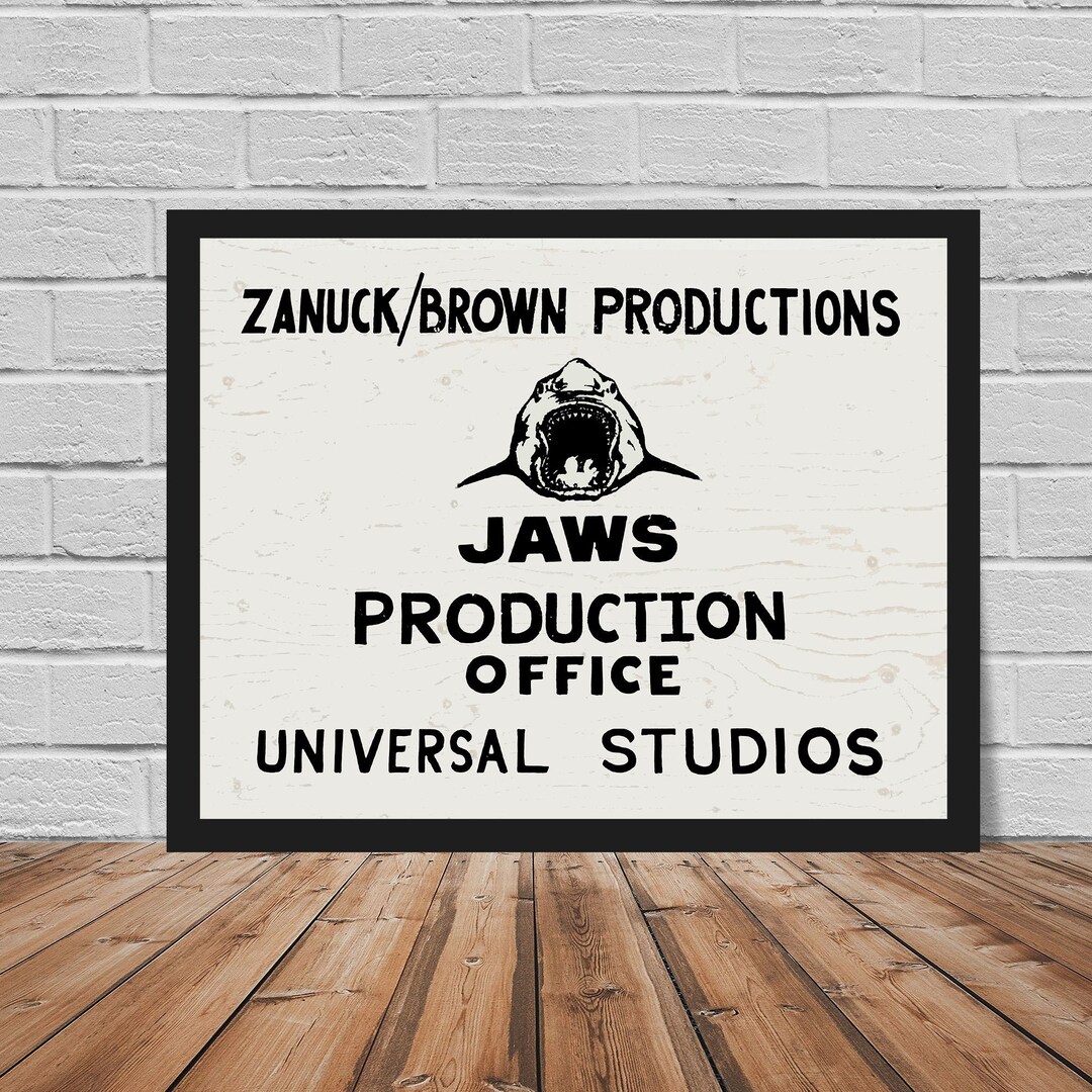 Jaws - "jaws Production Office Sign" Print Replica - the Making of Jaws ...