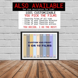 CUSTOM - 10 Film "movie Ticket" Art Print - Personalized - You Pick the ...