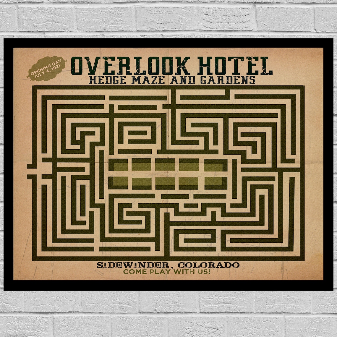 The Shining Overlook Hotel Original Hedge Maze Poster Art - Etsy
