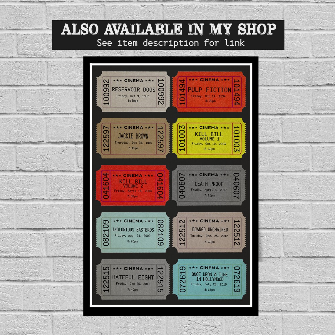 Quentin Tarantino directed By VHS Print Cult - Etsy