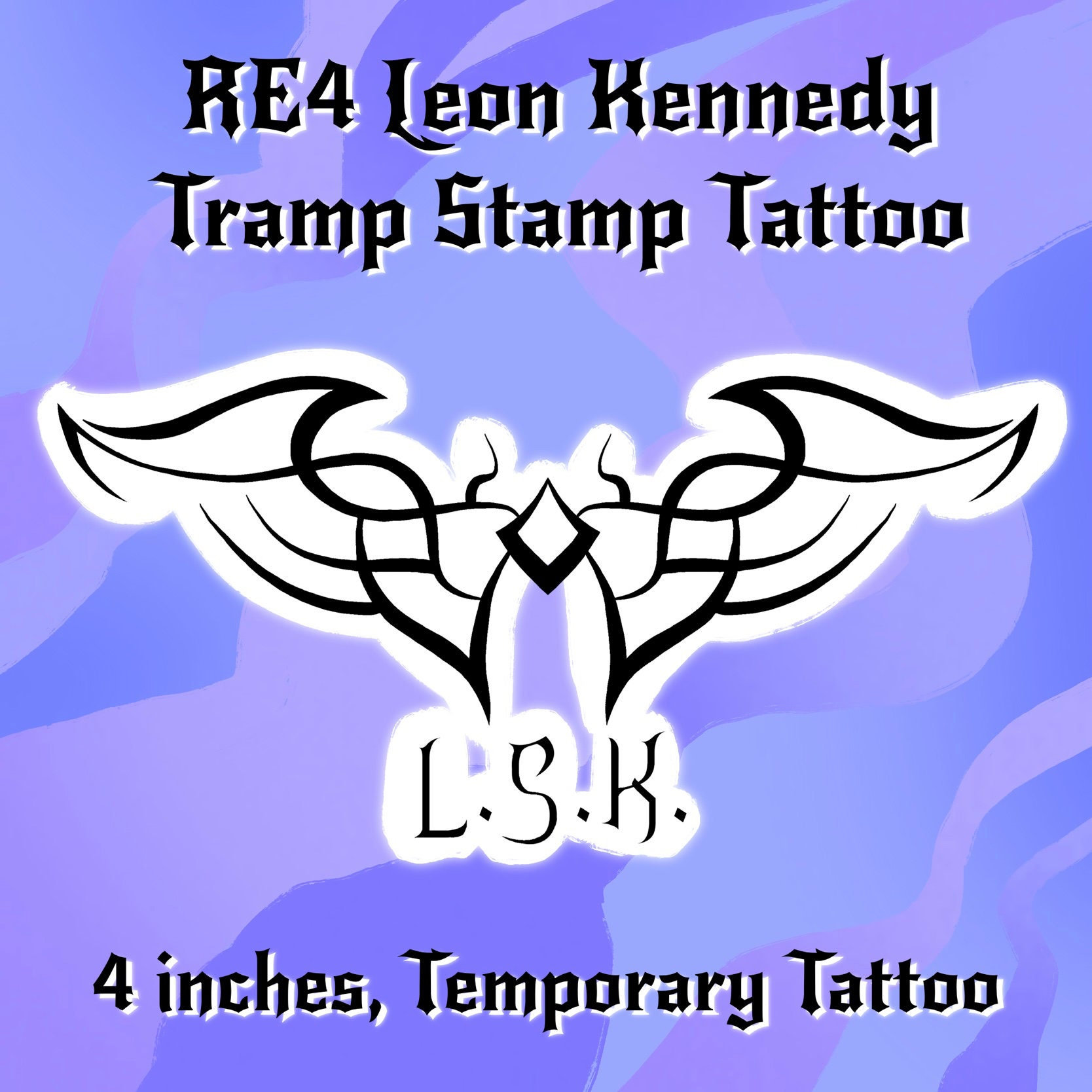RE Leon's Tramp Stamp Temporary Tattoo - Etsy