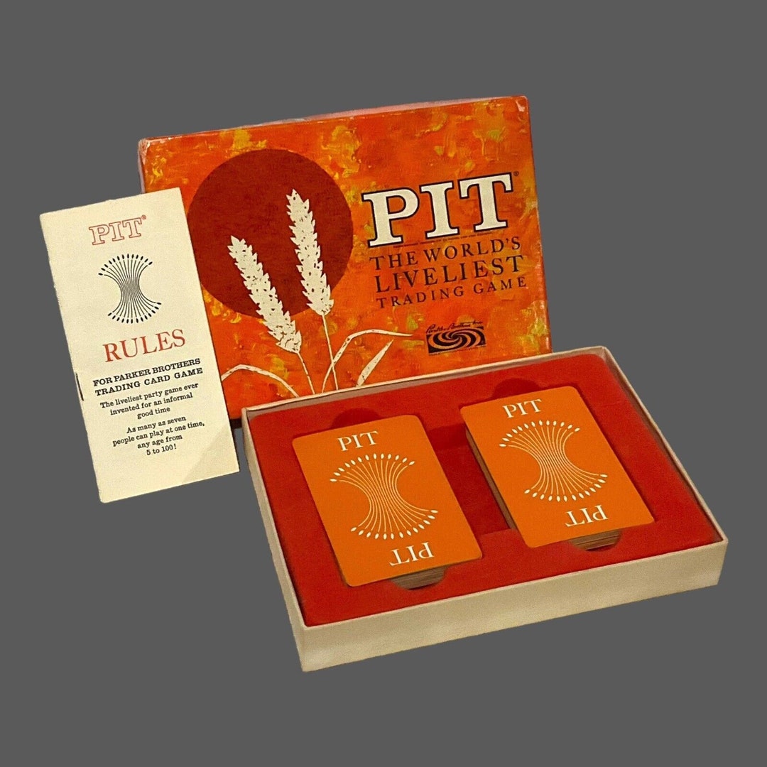 Vintage 1964 Parker Bros PIT Card Game World's Liveliest Trading Game ...