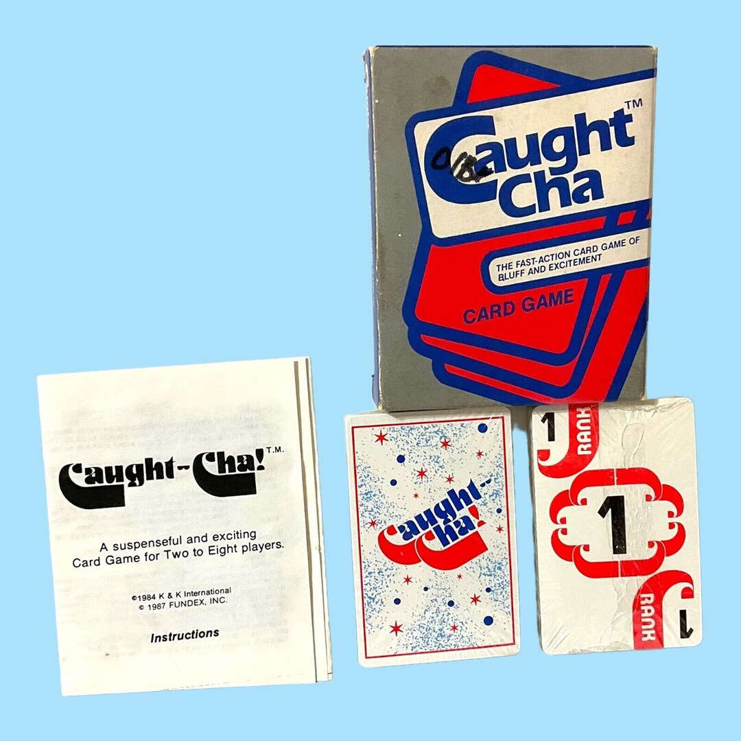 Vintage 1989 Caught Cha Card Game Fundex Factory Sealed Game of ...