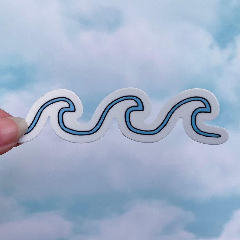 SIMPLE WAVE Sticker Stickers Gift for Her Cute Stickers | Etsy