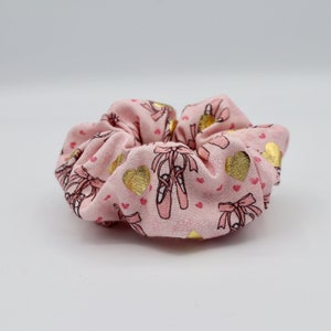 Pink Ballet Scrunchie, Cute Ballerina Scrunchie, Ballet Shoes Hair Tie ...