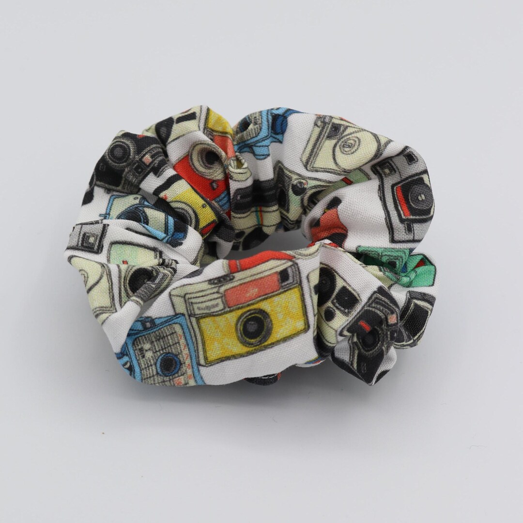 Camera Scrunchie, Photographer Gift Scrunchy, Vintage Photography Hair ...
