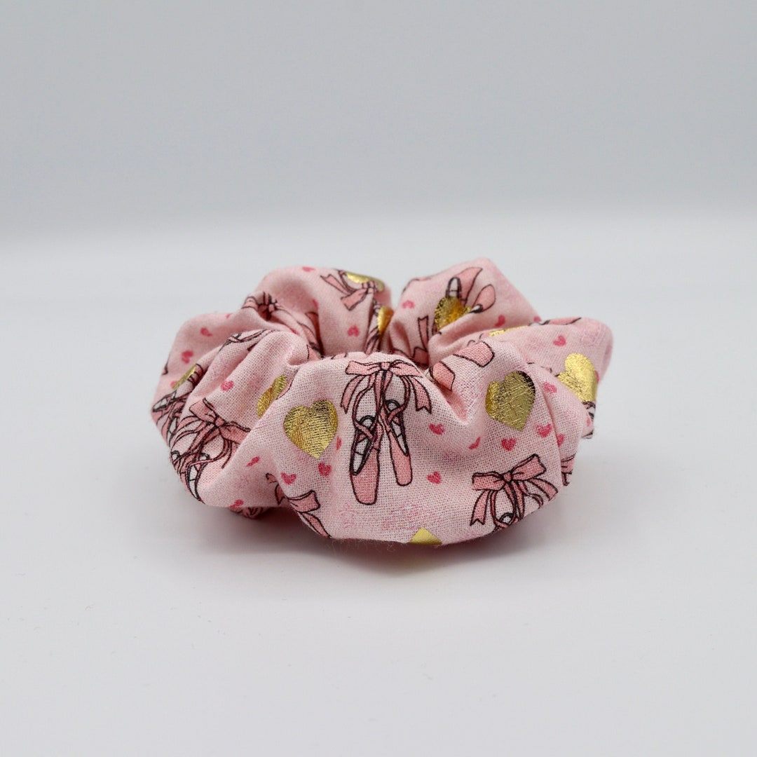 Pink Ballet Scrunchie, Cute Ballerina Scrunchie, Ballet Shoes Hair Tie ...