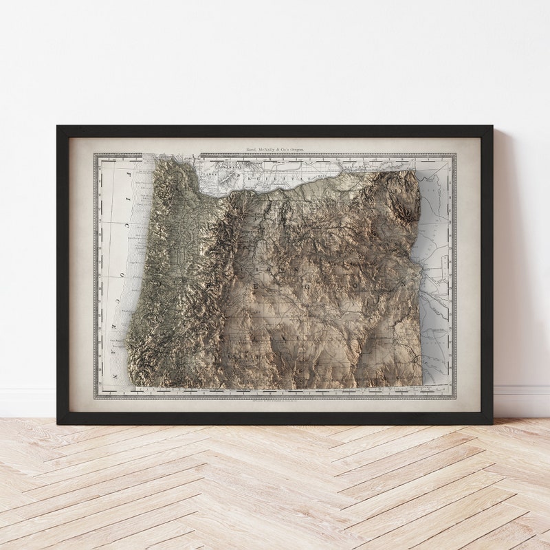 Oregon on a World Map - Etsy
