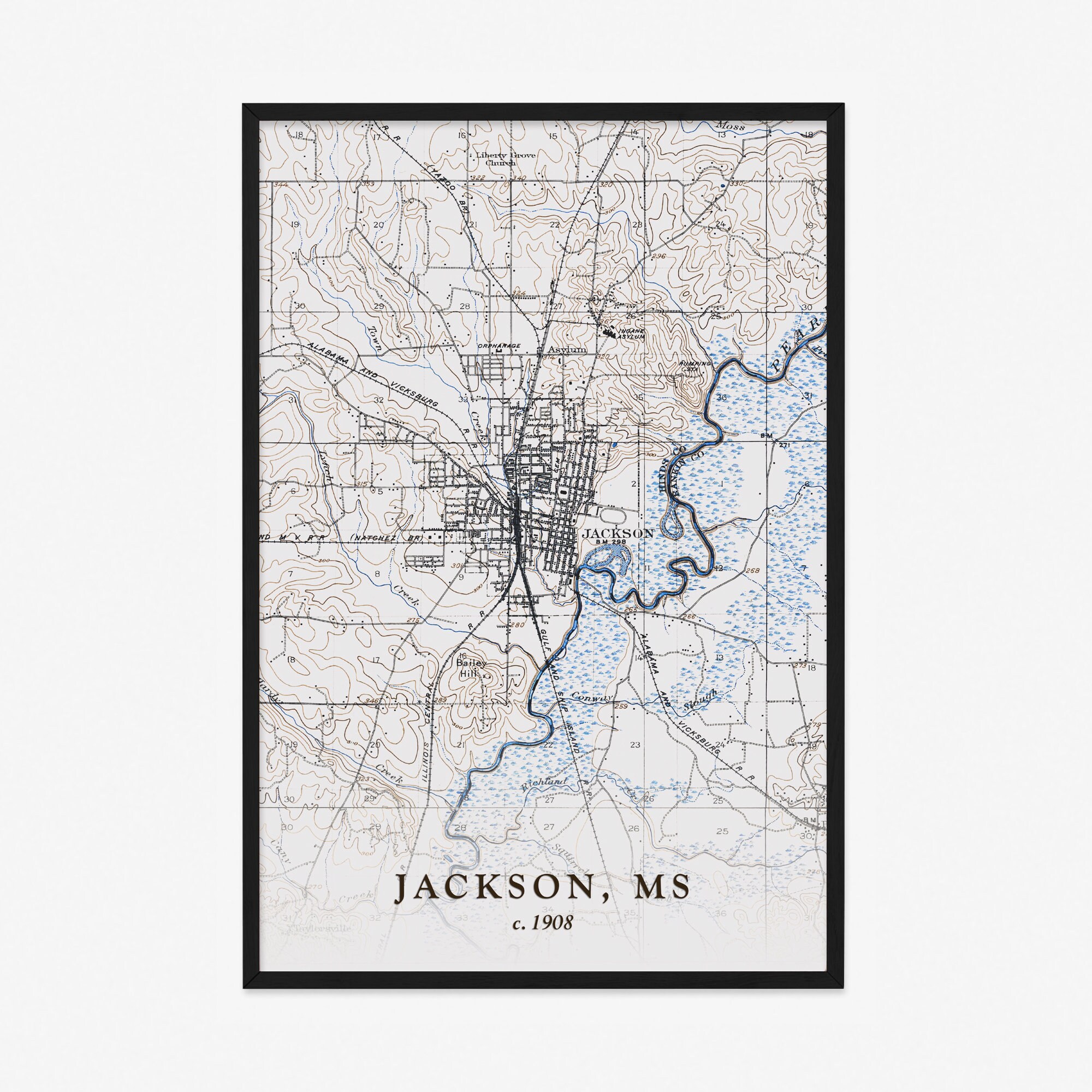 Jackson Map Historic Topographic Map 1908 Historic Map | Etsy
