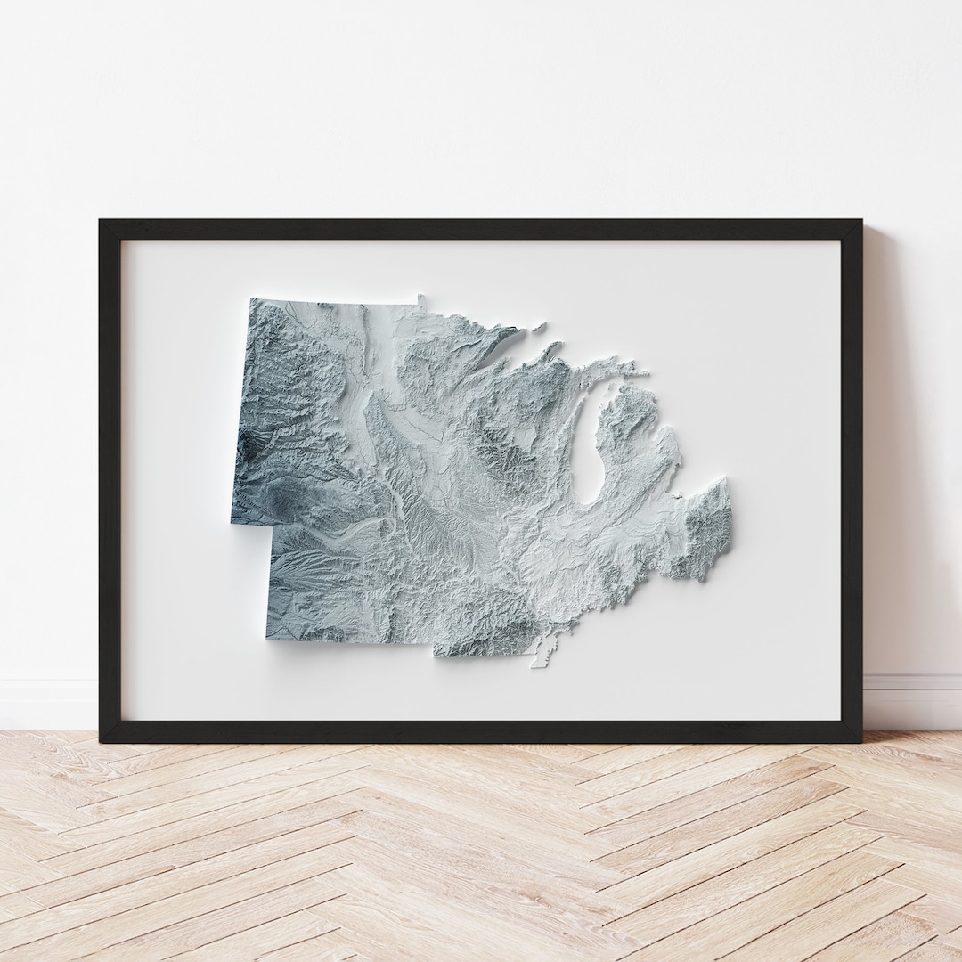 Midwest Topographic Map Poster | Minimalist Original Design | Giclee ...