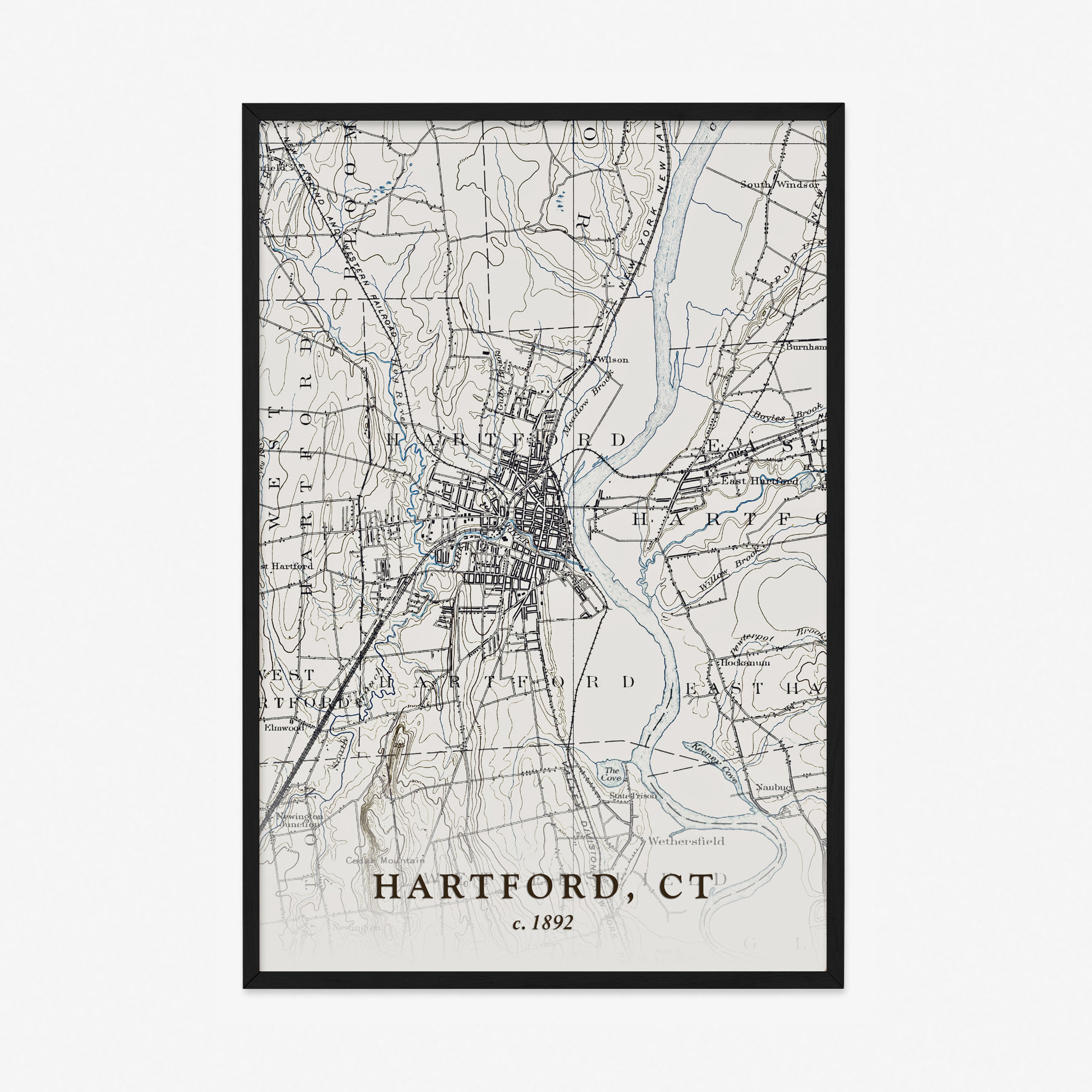 Hartford Map Historic Topographic Map 1892 Historic Map - Etsy