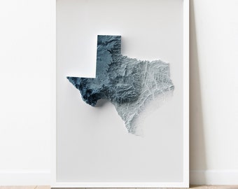 Texas map | Etsy