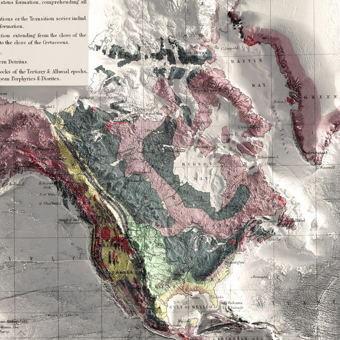 World Geologic Map 2D Giclée Print on Fine Art Matte Paper - Etsy