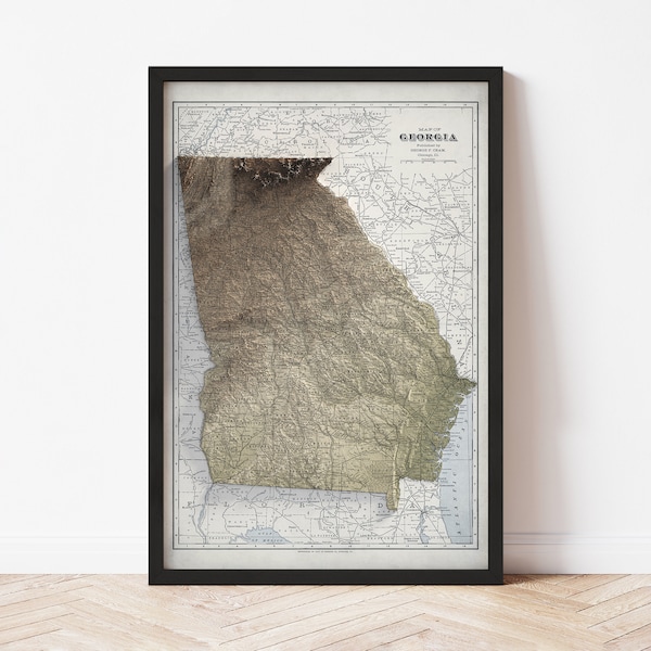 Georgia Map - Etsy