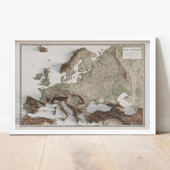 Home & Living Globes & Maps 2D Giclée Print on Fine Art Matte Paper ...