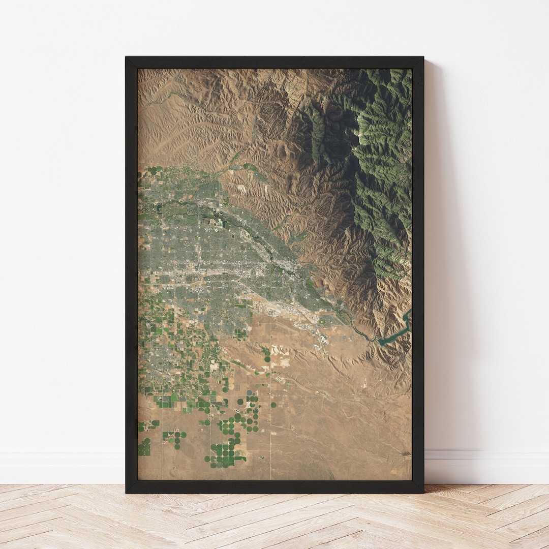 Boise, Idaho Map Satellite Elevation Map Map Art Topographic Terrain ...