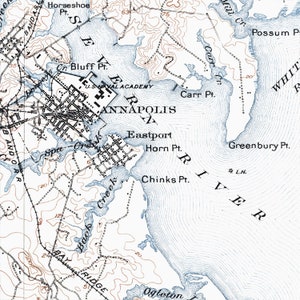 Annapolis Map 1907 Vintage Reproduction Giclée Poster Print - Etsy